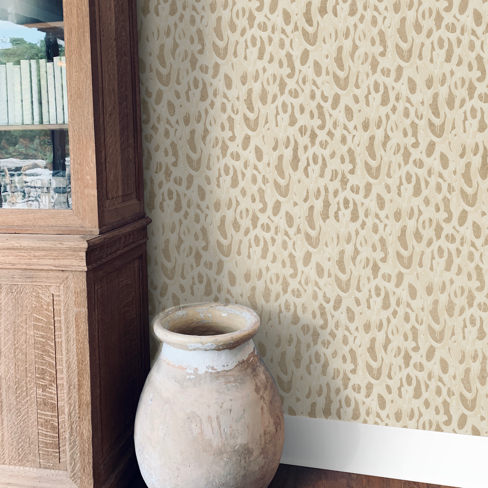 Lateral Link Tan Wallpaper