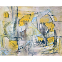Blue and Saffron 5 Painting